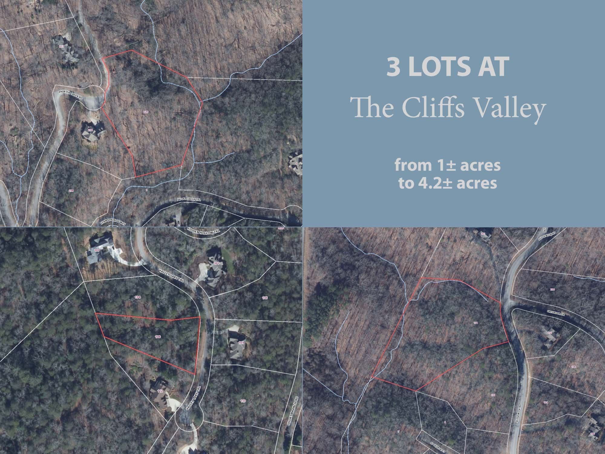 Travelers Rest, SC – 3 Lots at the Cliffs Valley – Terry Howe & Associates